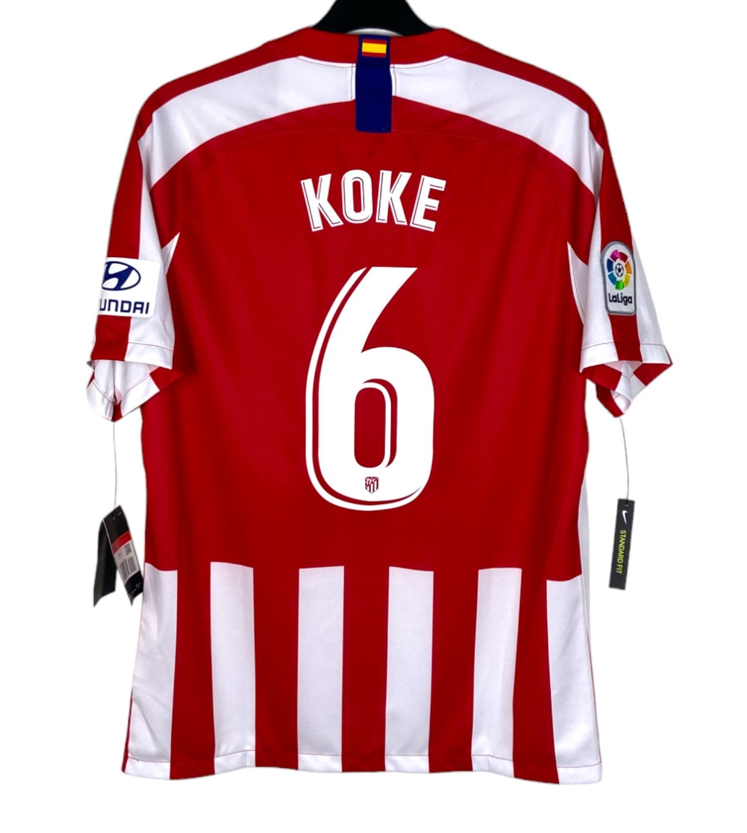 2019 2020 Atletico Madrid Nike Home Football Shirt KOKE 6 Men's Large ...